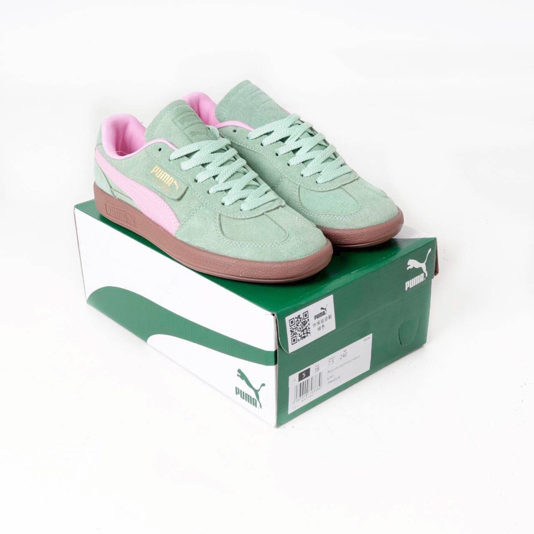 Puma Palermo Fresh Mint Fast Pink Gum, Fesyen Pria, Sepatu , Sneakers ...
