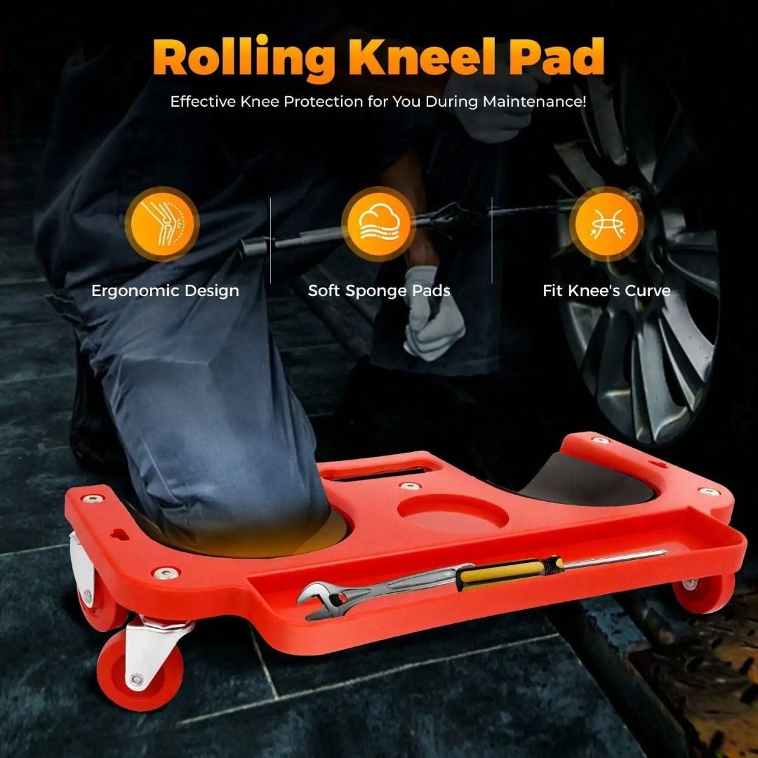 Rolling Wheeled Pads Dolly Knee Pad Creeper Rollers Construction Job ...