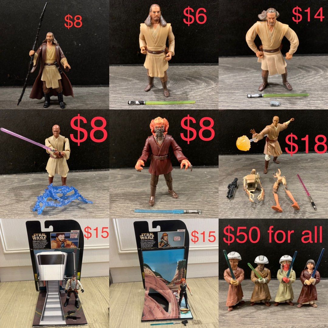 Star Wars 3.75 Loose Figure Jedi Master Mace Windu Ki-Adi-Mundi Kit ...