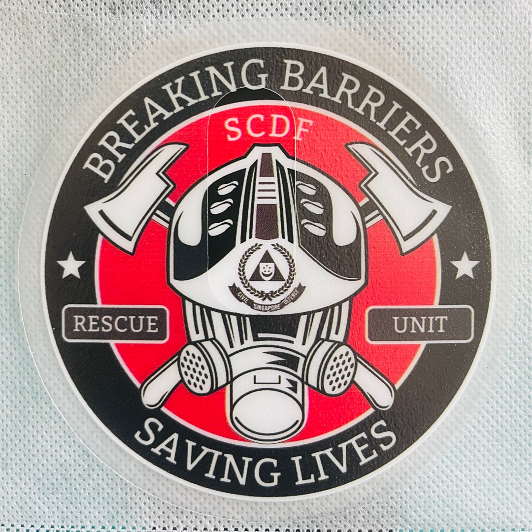 Static Cling Decals: SCDF FIRE RESCUE UNIT . Breaking Barriers Saving ...