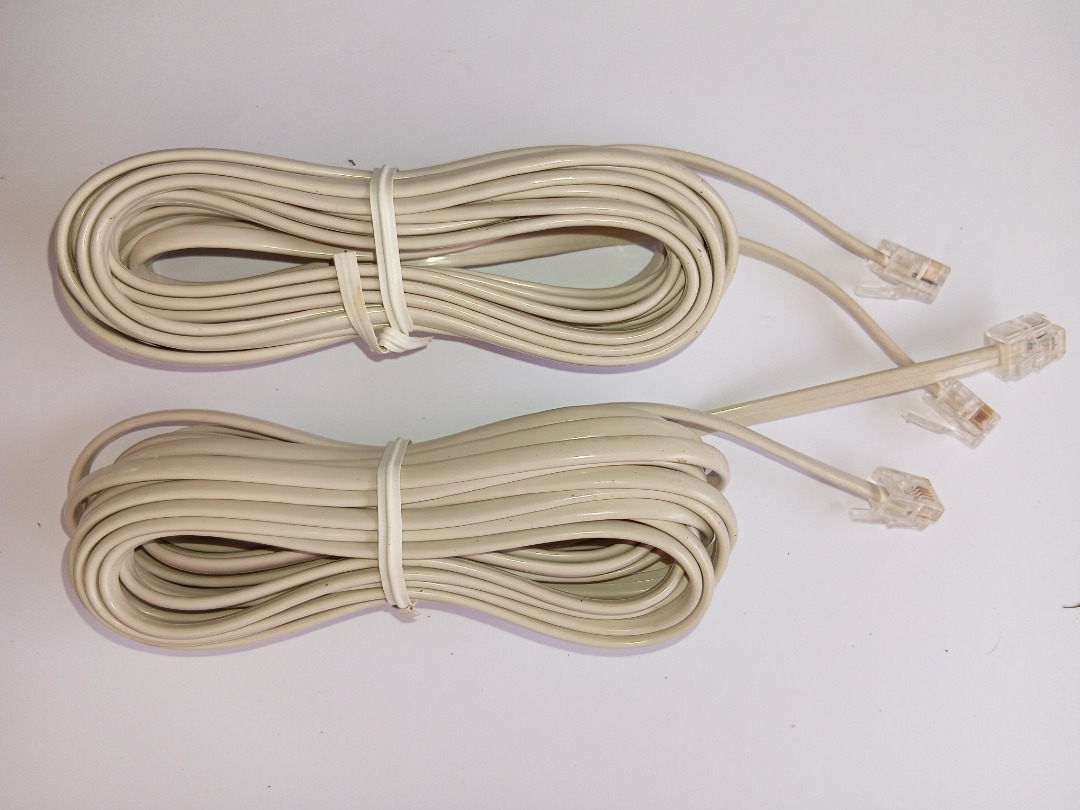 TIGER CABLE PHONE CORDS WITH RJ11 CONNECTOR, Computers & Tech, Parts ...