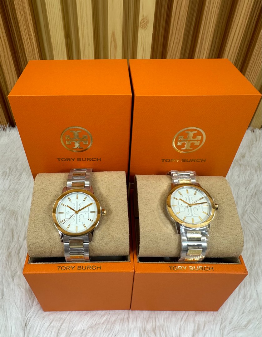 Tory Burch Two Tone Watch - tbw2025, Luxury, Watches on Carousell
