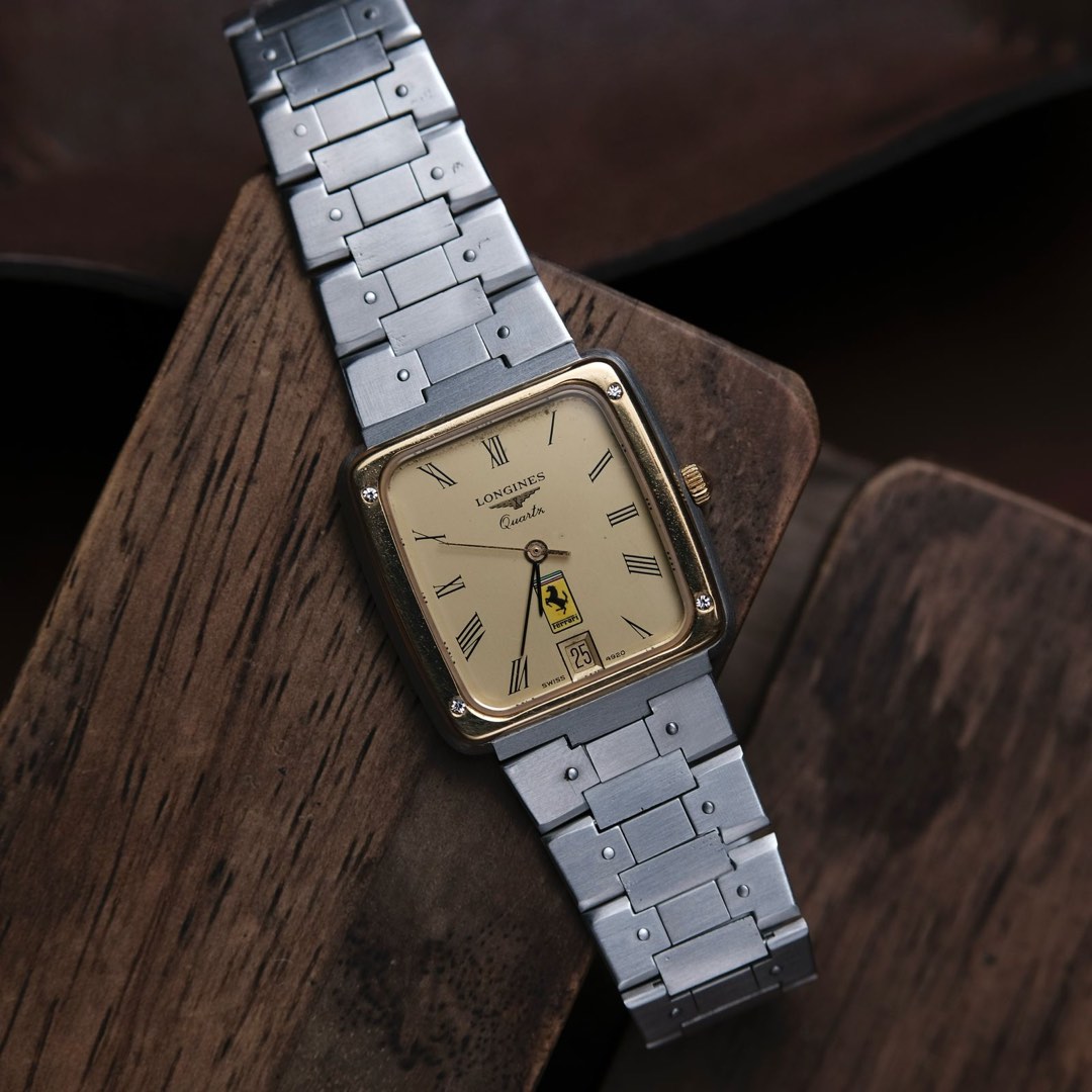 Ultra Rare Longines x Ferrari Two Tone Quartz Vintage Watch, Men's ...