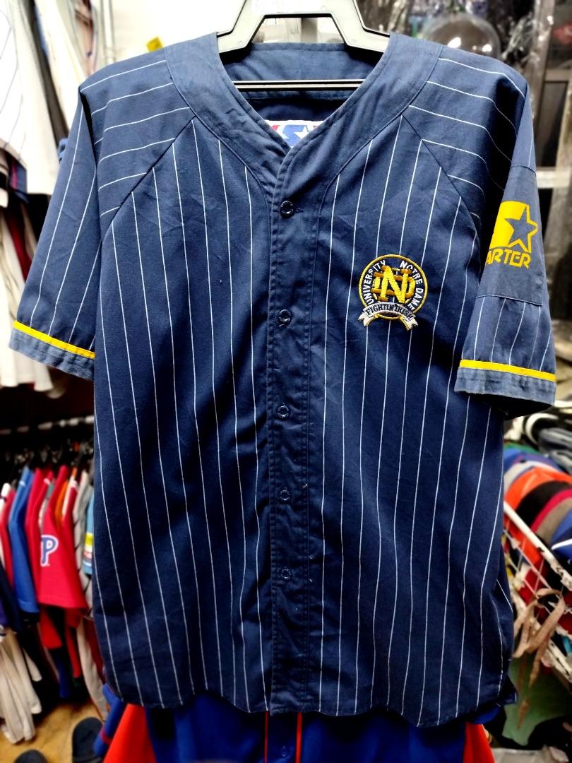 Vintage Starter 90s Notre Dam jersey, Men's Fashion, Activewear on Carousell