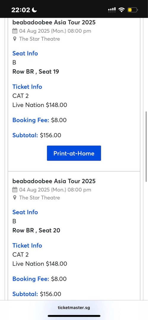 wts x2 cat 2 beabadoobee concert tickets 2025, Tickets & Vouchers ...