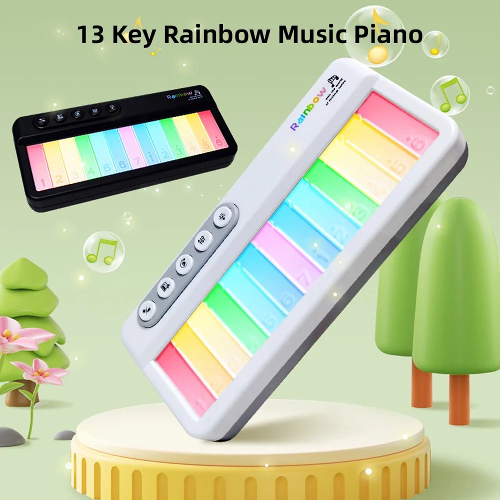 13 Key Colorful Music Keyboard Piano Musical Instrument Colorful Light ...