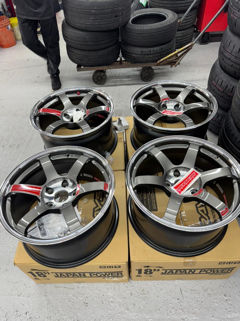 18"VOLK RACING RAYS TE37 SL SAGA CIVIC TYPE R FK8 FL5, 汽車配件, 改裝、內外零件 ...