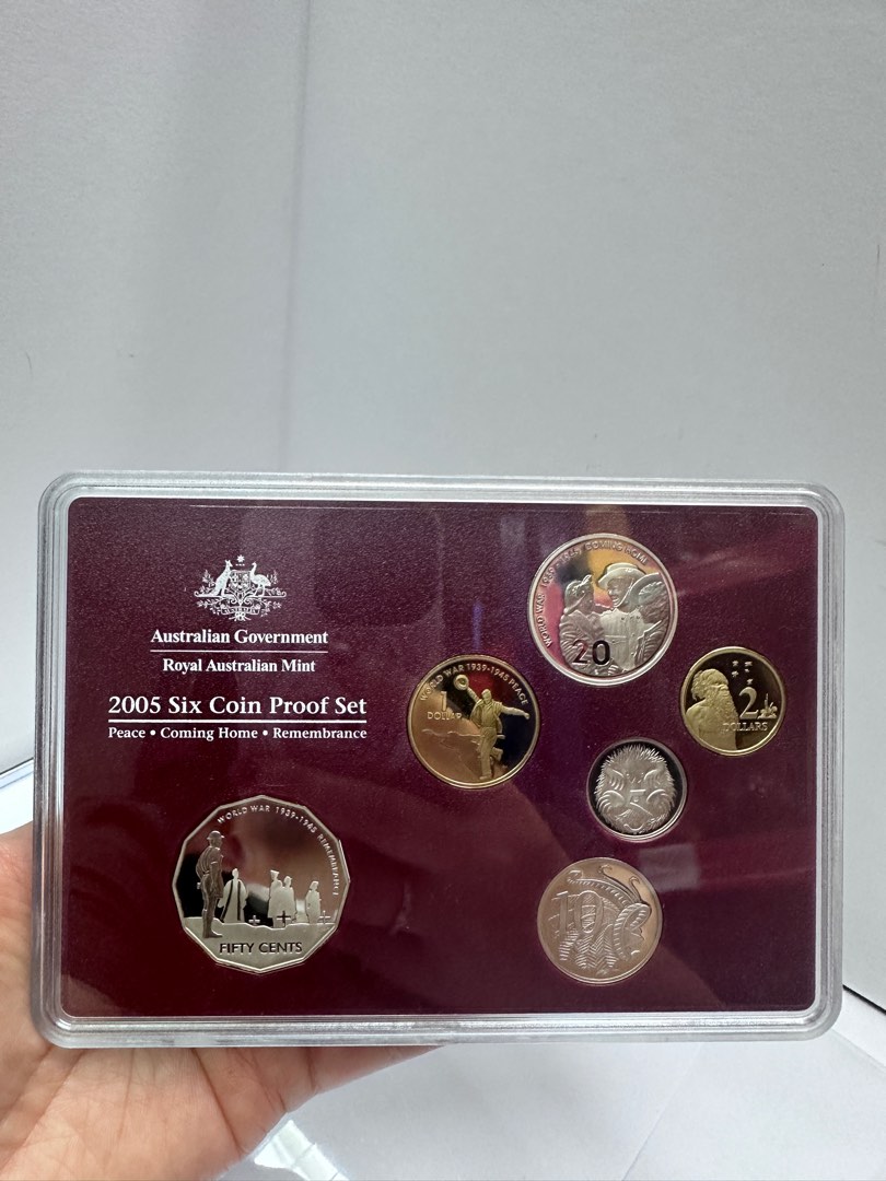 2005 austraila Six Coin Proof Set C14, 興趣及遊戲, 收藏品及紀念品, 錢幣 - Carousell
