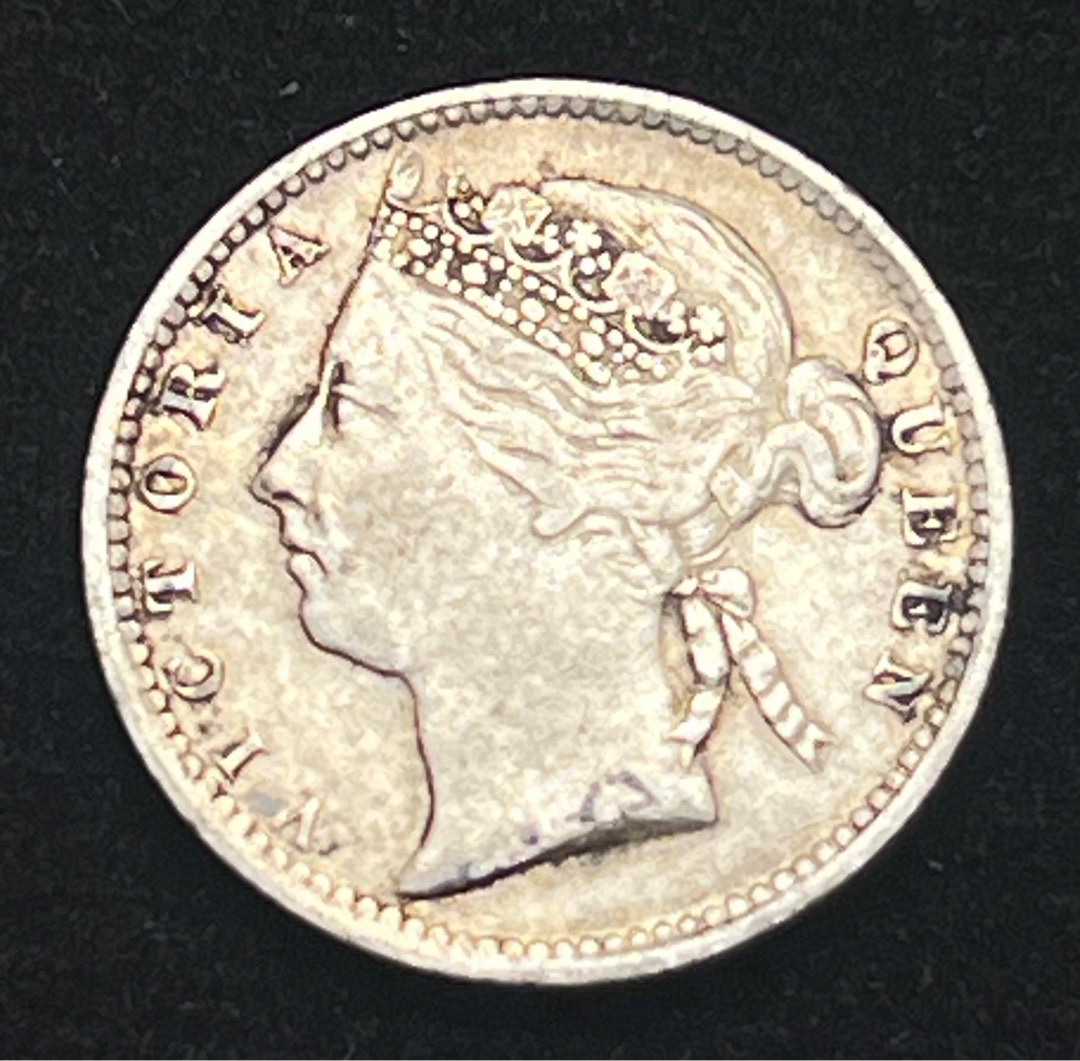 1895 Olden British Straits Settlements Queen Victoria TEN 10-Cents ...