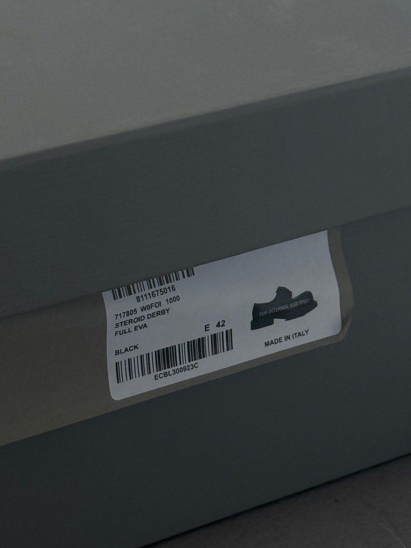 Balenciaga Steroid Derby Shoes Black - EU 42, Men's Fashion, Footwear ...