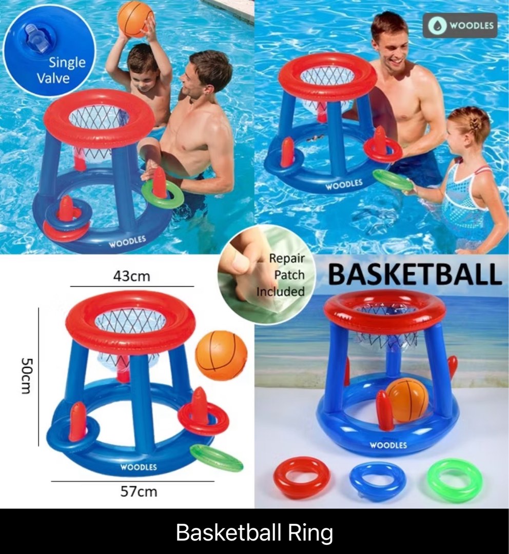 NEW Basketball Ring Hoop Float, Sports Equipment, Sports & Games, Water ...