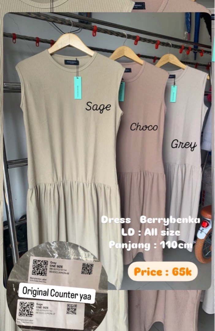 Berrybenka Dress, Fesyen Wanita, Pakaian Wanita, Gaun & Rok di Carousell