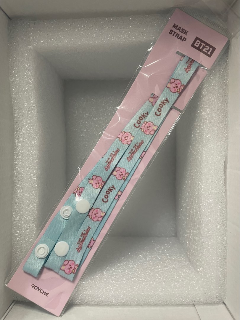BTS Official Royche BT21 mask strap - Cooky, Hobbies & Toys, Memorabilia & Collectibles, K-Wave ...
