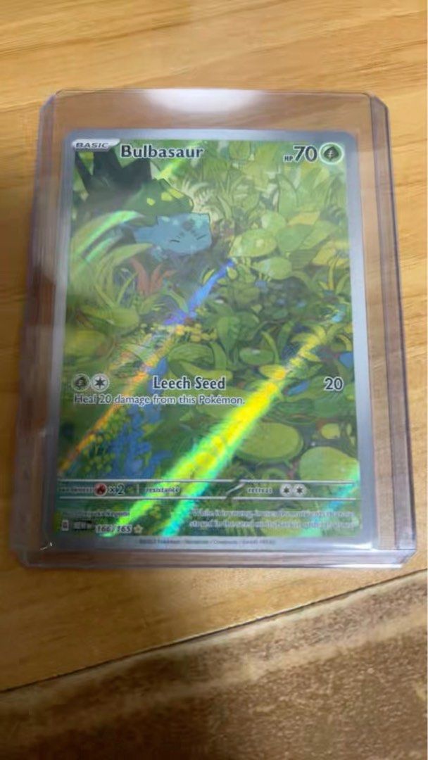 Bulbasaur 166/165 Illustration Rare Scarlet & Violet 151 Holo Pokemon ...