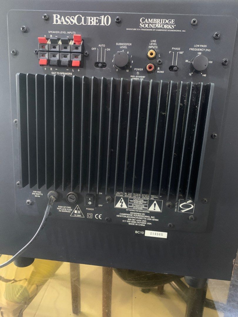 Cambridge Soundworks BassCube 10 Subwoofer, Audio, Soundbars, Speakers & Amplifiers on Carousell