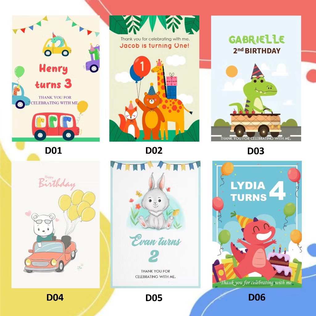 8 pcs Customisable Name Gift Tag for Kids Party Gift Bag, Goodie Bag ...