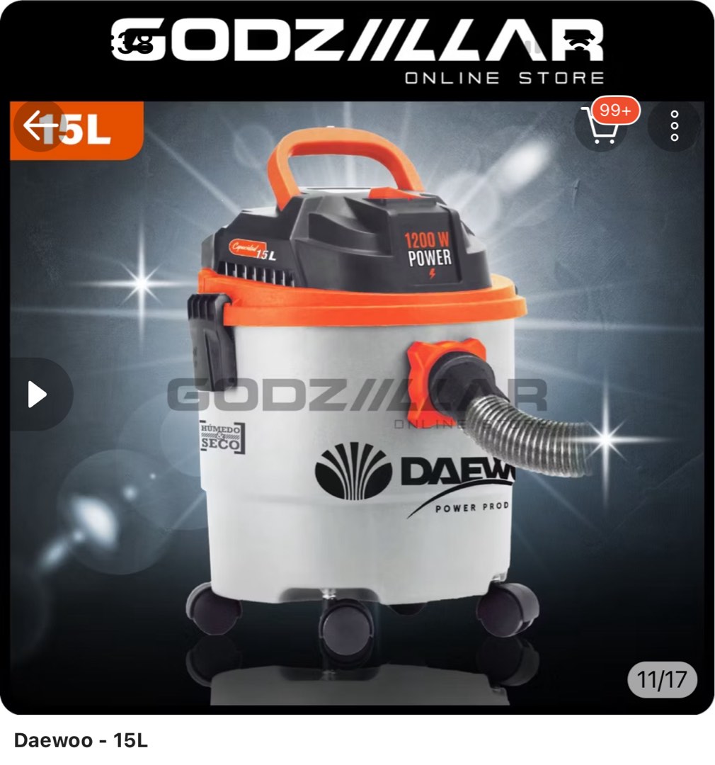 Daewoo Pro 15L Vacuum, wet & Dry ,, TV & Home Appliances, Vacuum ...