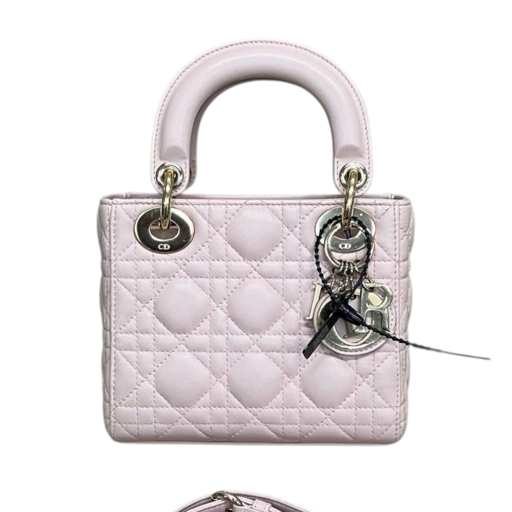 Dior Mini Lady Dior in Pink GHW, Luxury, Bags & Wallets on Carousell