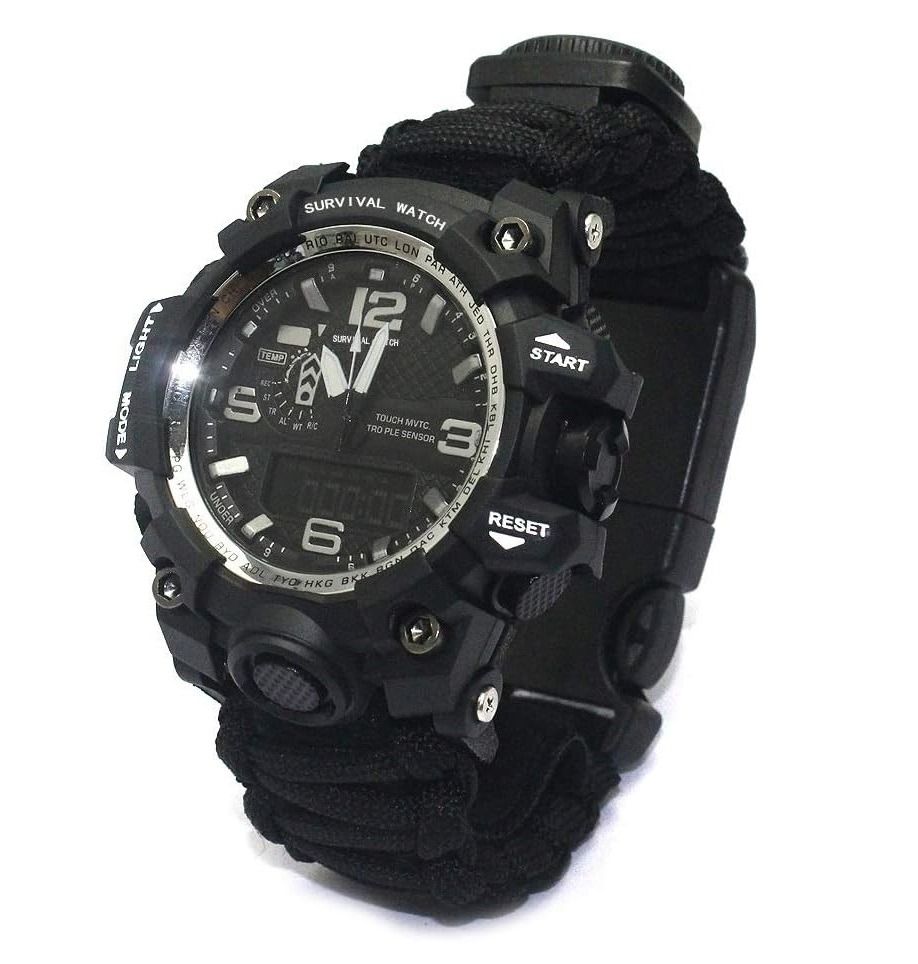 EMAK Adventure 6 合 1 30M防水模擬和數字手錶連軍用指南針 sesckp EMAK Adventure 6 in 1 ...