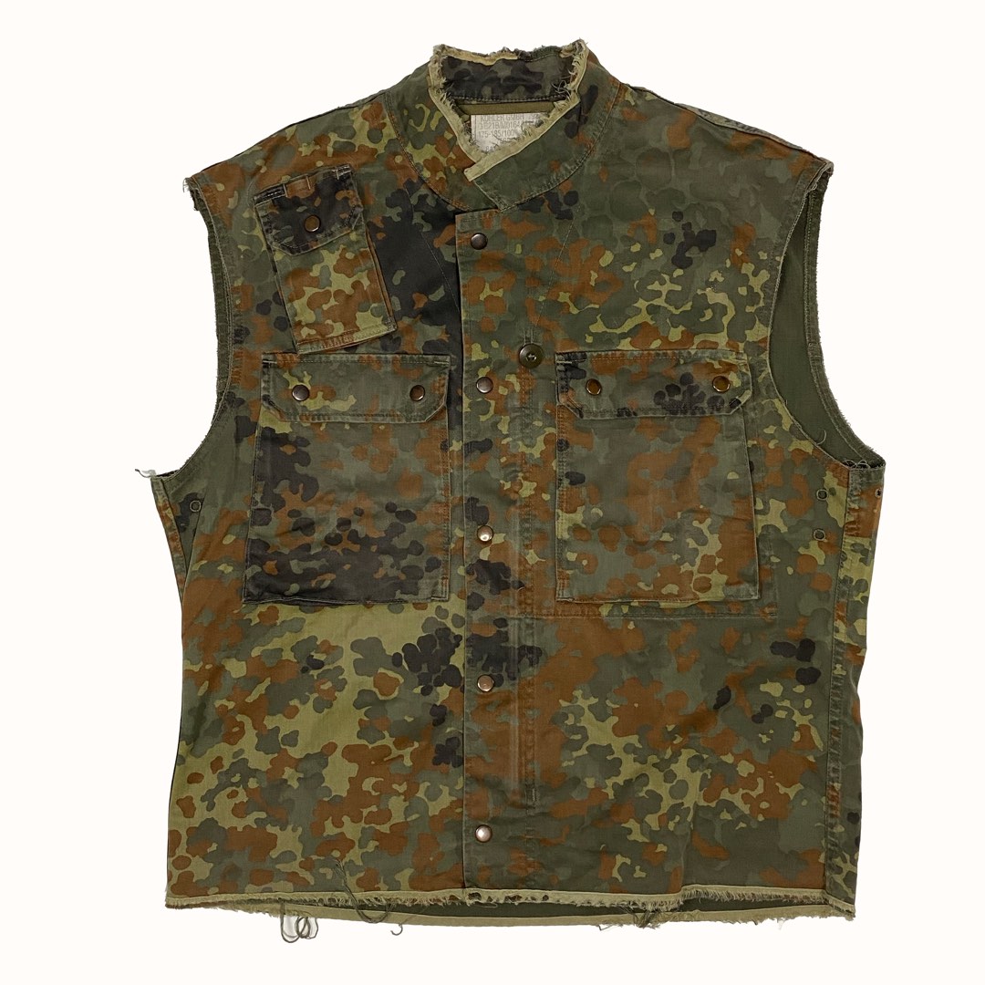 German Army Flecktarn Camouflage Vest, Men's Fashion, Tops & Sets ...