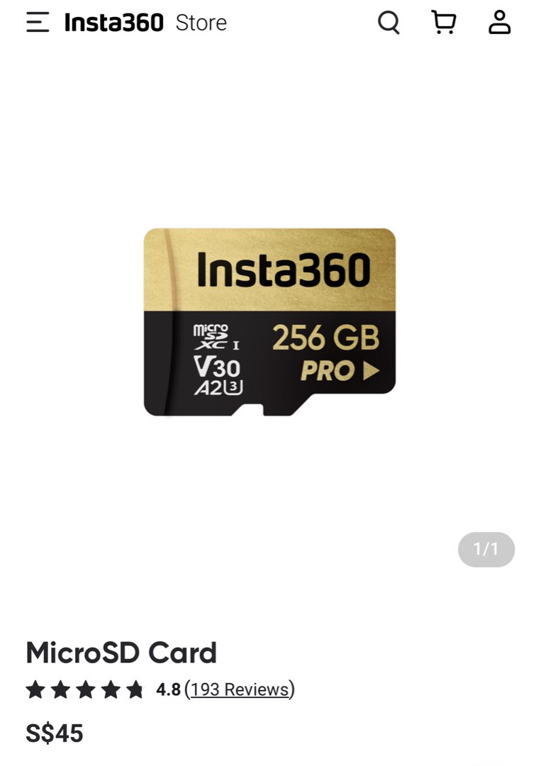 Insta360 256GB Pro MicroSD Card, Mobile Phones & Gadgets, Mobile ...