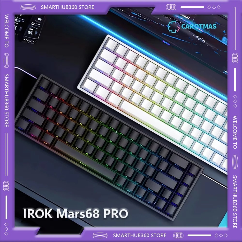 IROK Mars68 PRO Magnetic Switch RGB Wireless Mechanical Keyboard Long ...