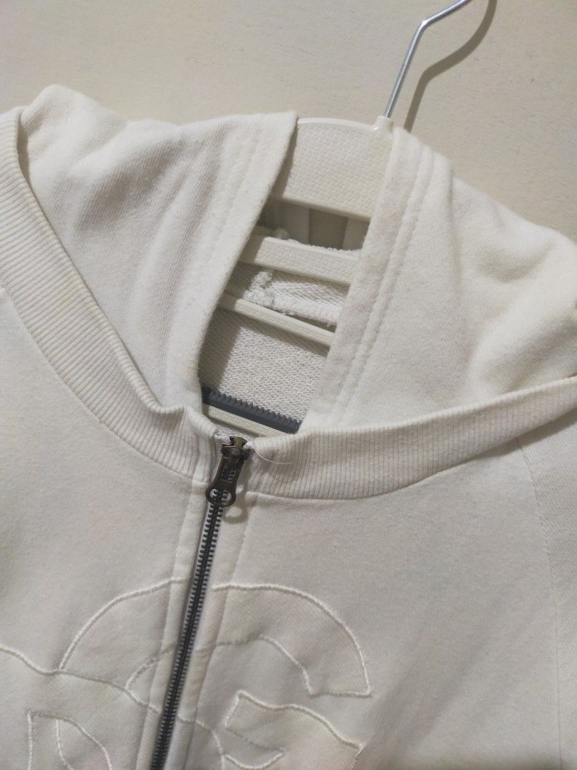 jacket zipper warna putih no brand, Fesyen Wanita, Pakaian Wanita ...