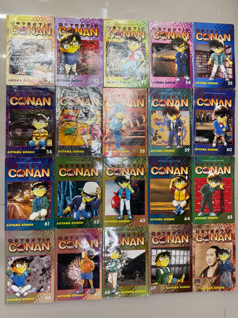Komik Detektif Conan 51-70, Buku & Alat Tulis, Komik dan Manga di Carousell