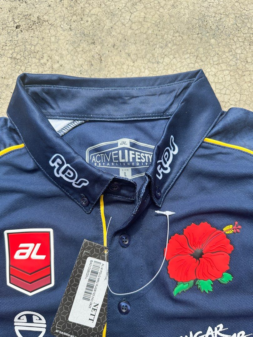 Malaysia Bunga Raya Polo Rugby, Men's Fashion, Activewear on Carousell