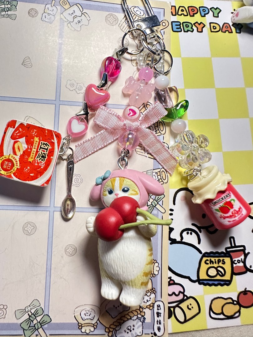 Mofusand Sanrio Keychain, Hobbies & Toys, Stationary & Craft, Handmade ...