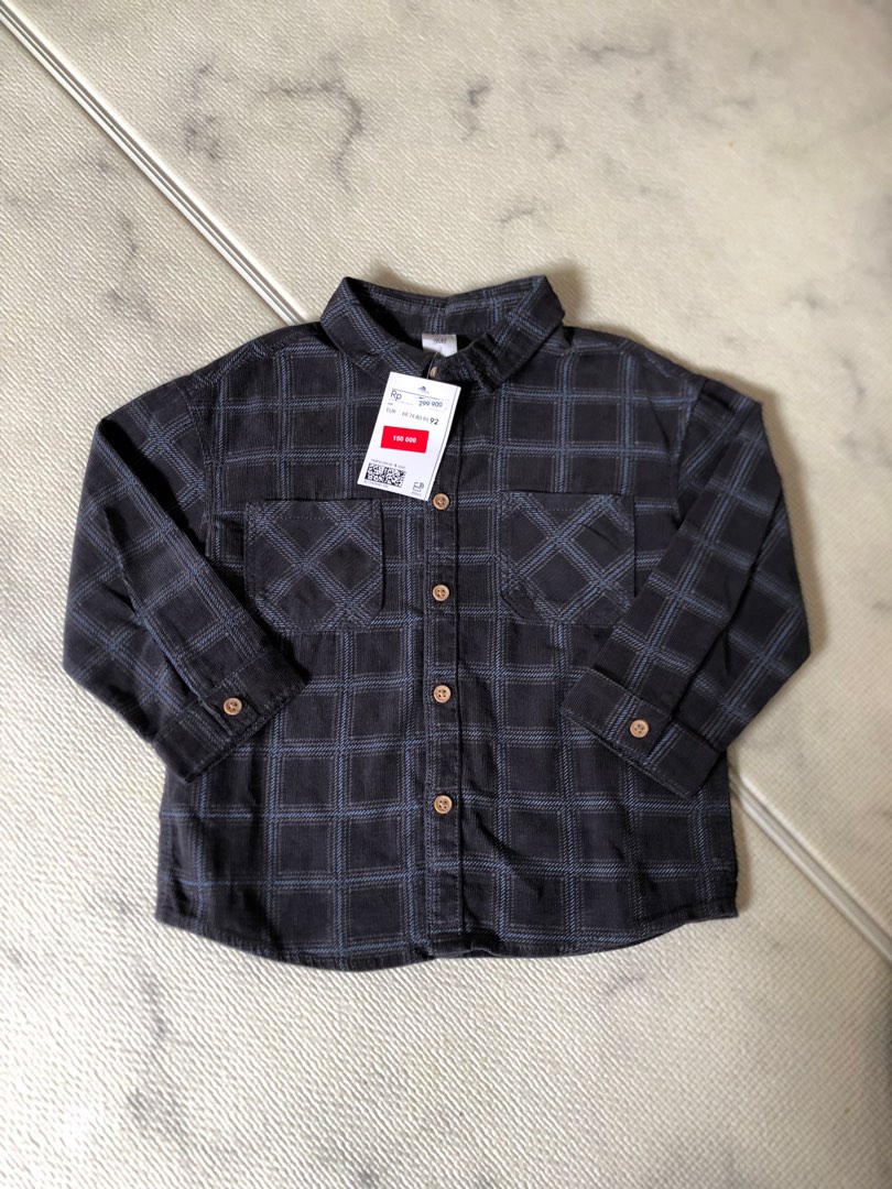 New kemeja h&m hnm original store size 12m, Bayi & Anak, Baju Bayi di ...
