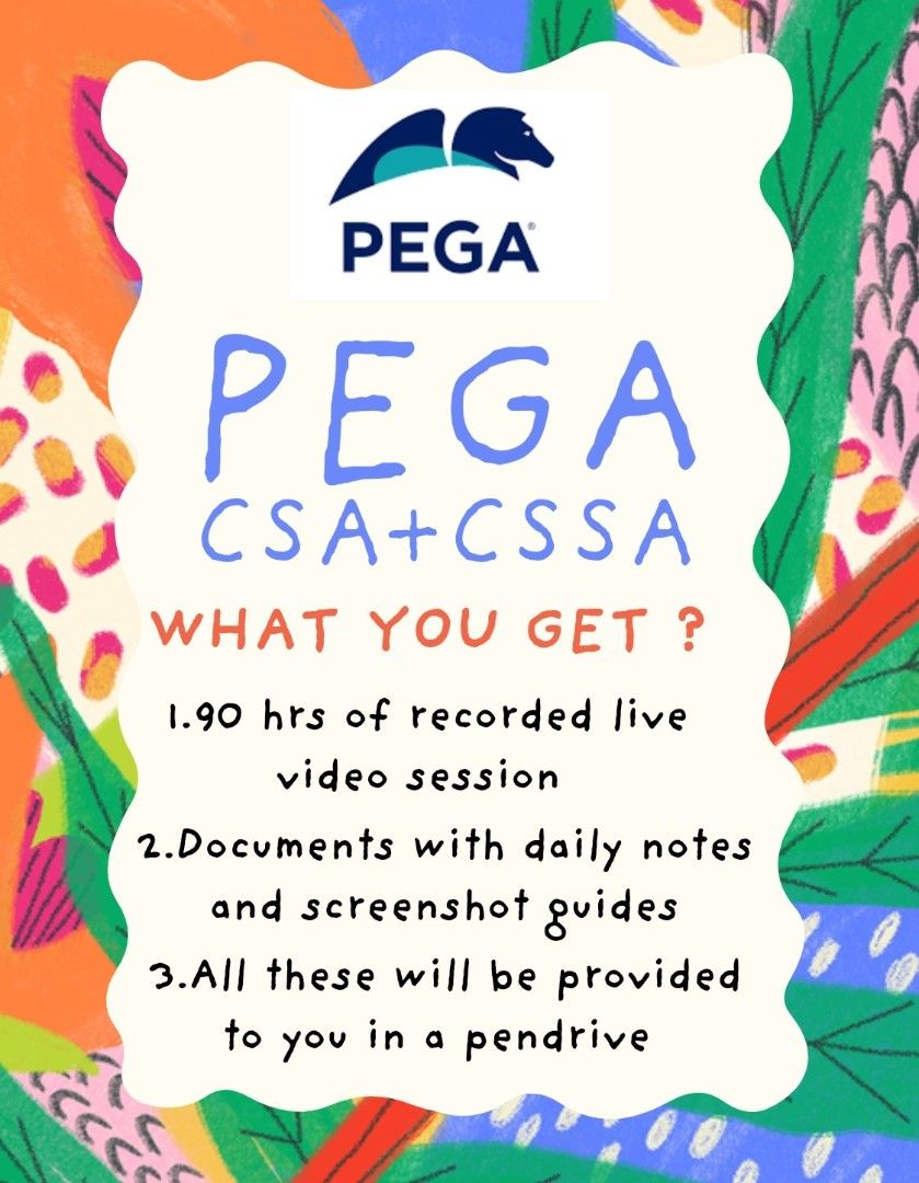 Pega CSA ,CSSA Course, Everything Else on Carousell