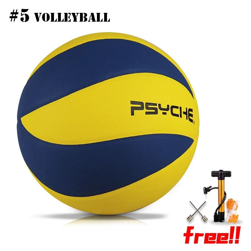 Psyche PU Leather Volleyball Soft Touch Material Professional Volleyball Size 5 Indoor Outdoor ...