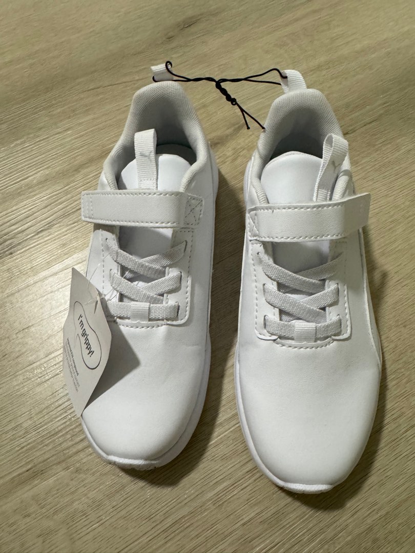Puma Kids' White Sneakers /school shoe- Size 2C, Babies & Kids, Babies ...