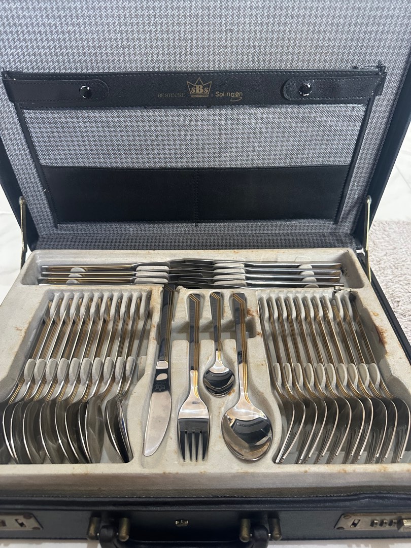 SBS Bestecke Solingen 80's Cutlery Set Vintage/Antique, Furniture ...