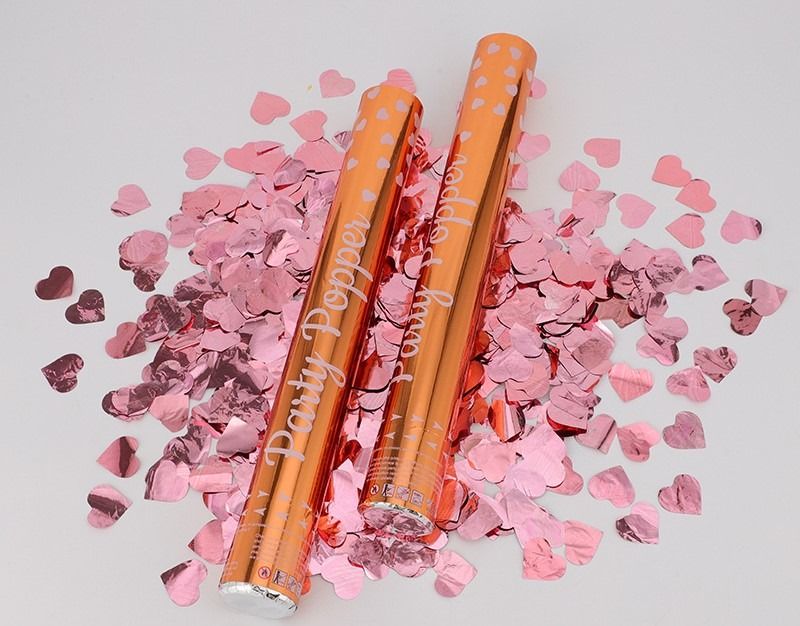 SG STOCK Party Cannon Heart Rose Gold Hand Twist Popper Wedding ...