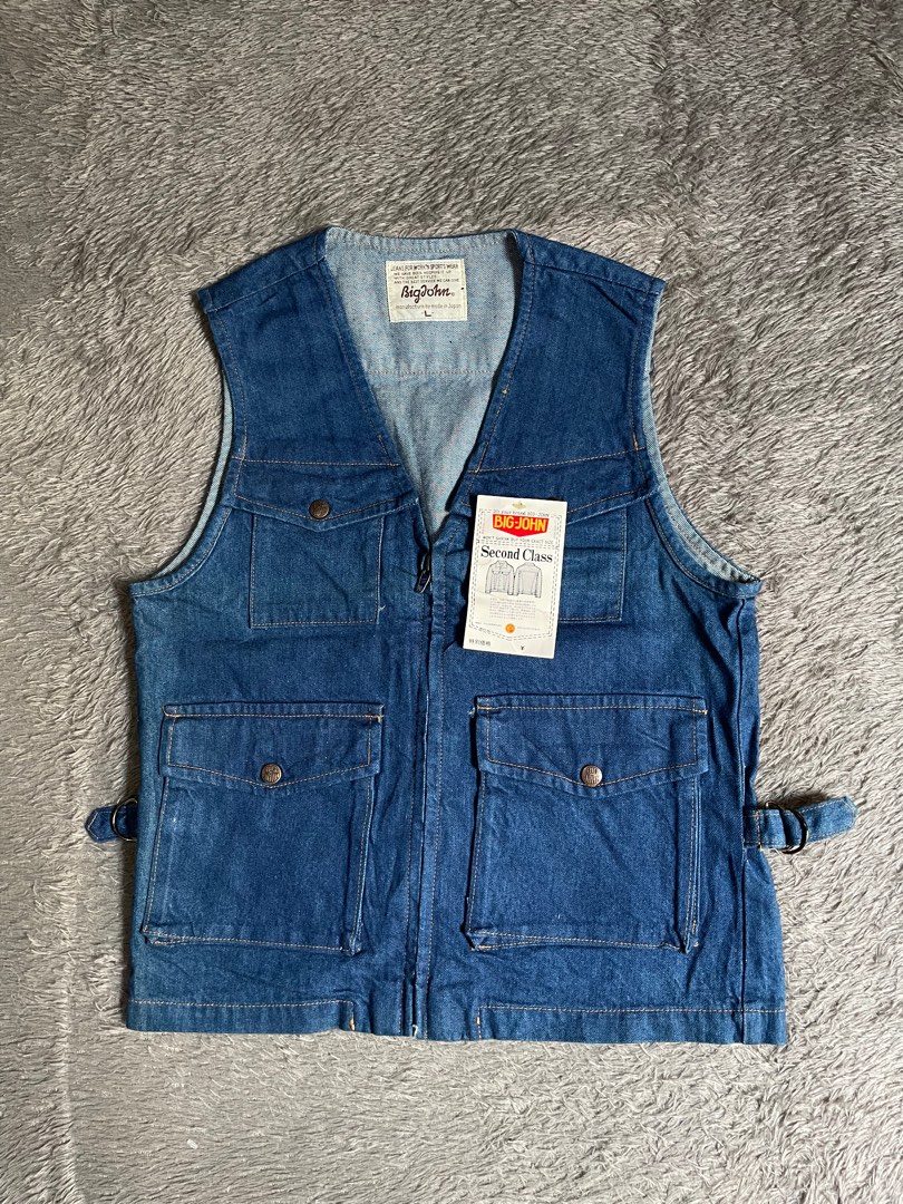 Vintage big John denim vest wrangler nudie levis momotaro Edwin Toyo ...