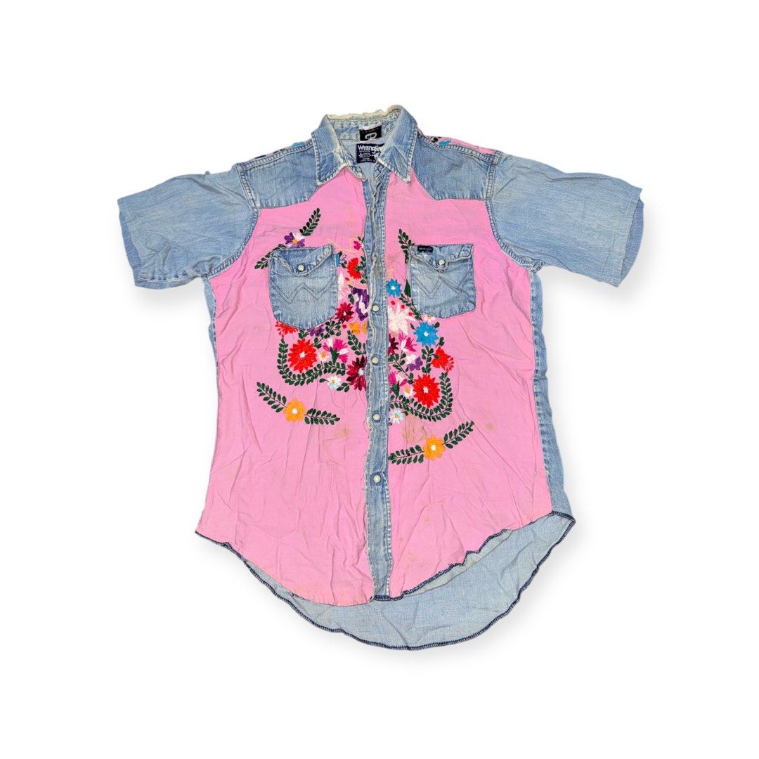 Vintage Rework By RE Wrangler Western Shirt, Men's Fashion, Tops & Sets ...