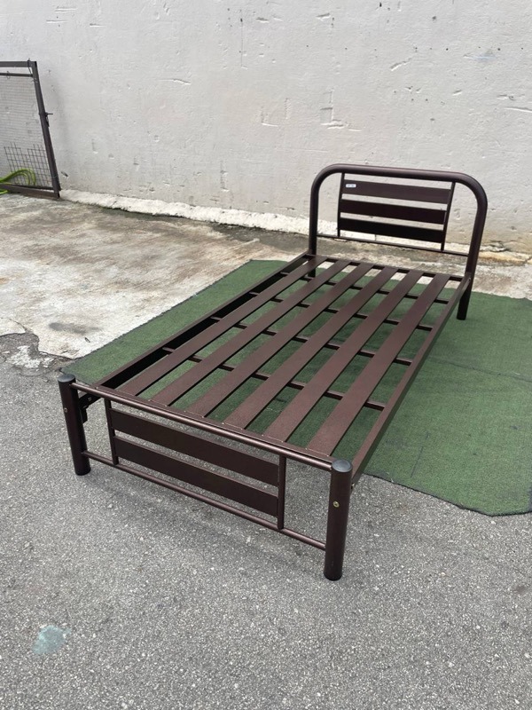 YC80J Katil Besi Single Metal Super Base Bed Frame Copper, Furniture ...