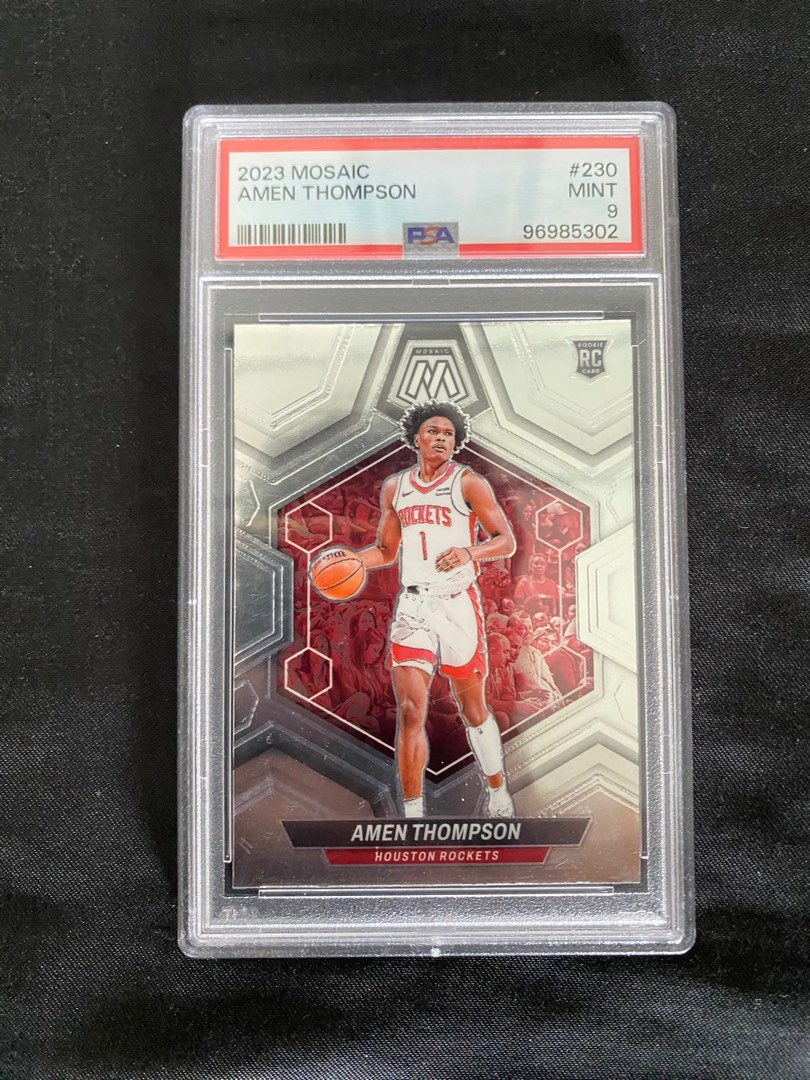 2023 Panini Mosaic Amen Thompson Rookie Card PSA 9 Mint Graded Slab nba ...