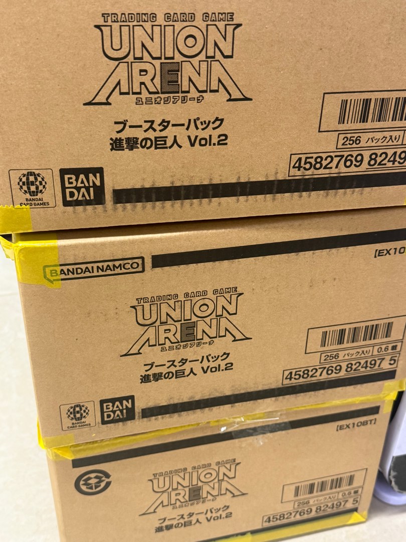 最後2箱 ！ UNION ARENA 補充包 進擊的巨人 Vol.2, 興趣及遊戲, 玩具 & 遊戲類 - Carousell