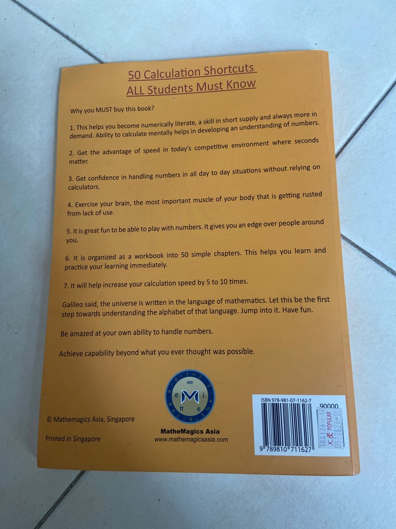 50 Calculation Shortcuts - All Students Must Know, Hobbies & Toys, Books & Magazines, Fiction ...