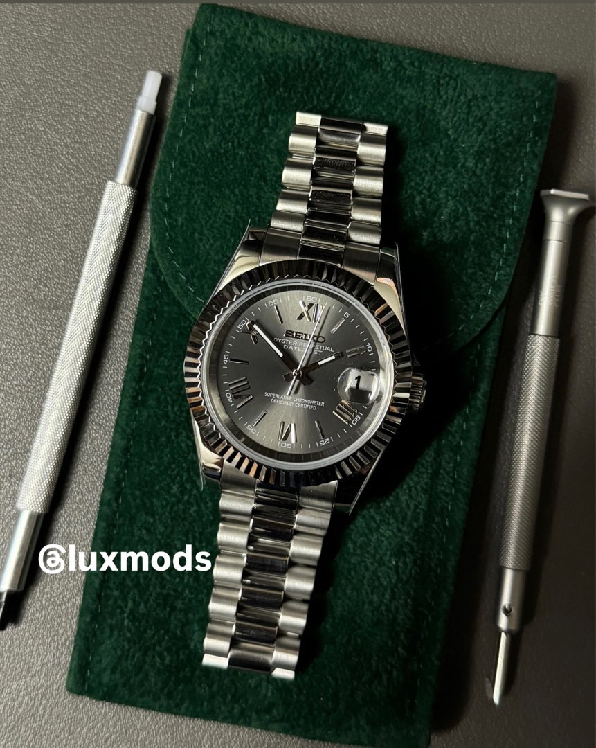 ASH GREY WIMBLEDON SEIKO MOD, Luxury, Watches on Carousell