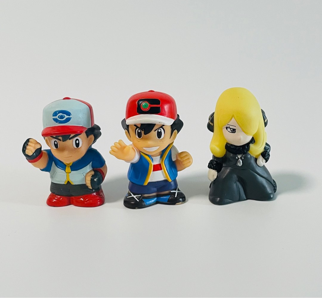 Bandai Pokemon Kids Ash, Cynthia pokemon fingerdoll /Finger Puppet ...
