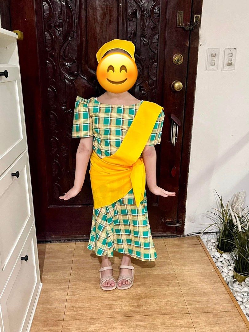 Baro’t saya buwan ng wika Filipiniana costume for kids fits 7 years old and older used once ...