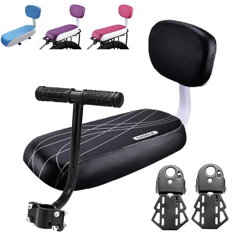 Bicycle Back Seat Bike PU Leather Soft Cushion Rear Rack Seat Water ...