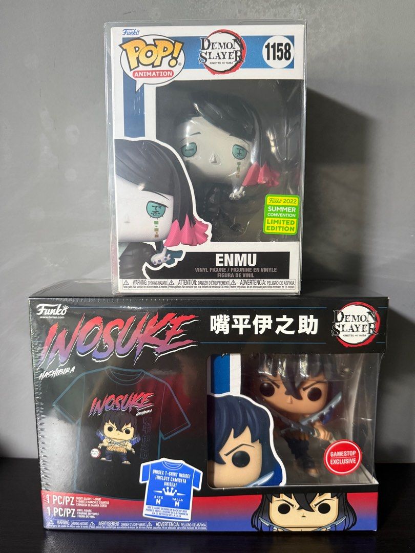 BUNDLE Funko Pop Inosuke Enmu Demon Slayer Kimetsu no Yaiba Anime ...
