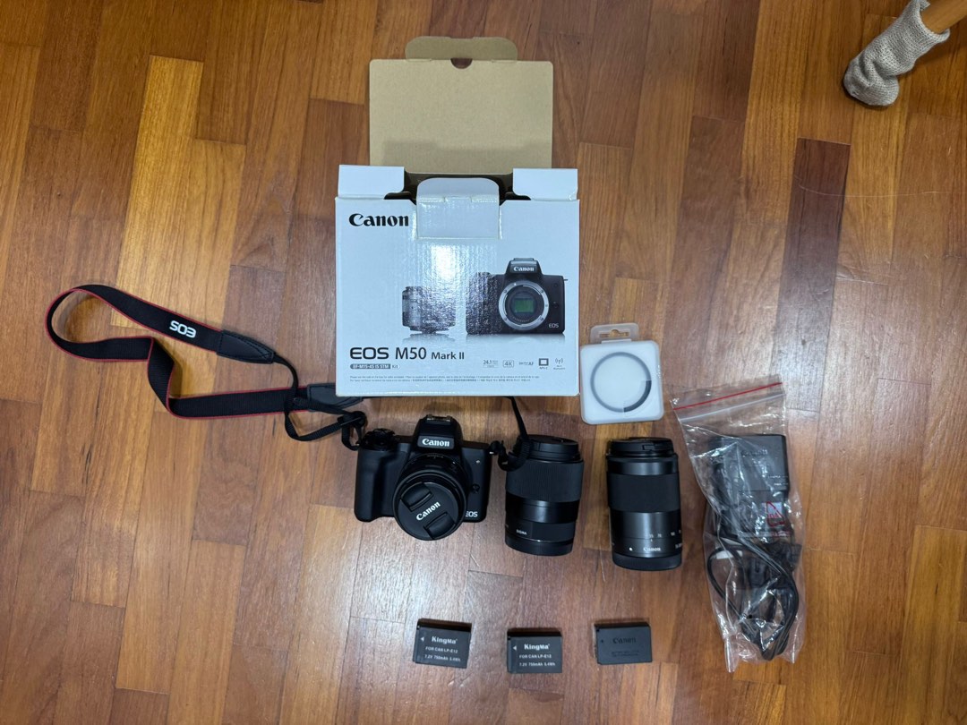 Canon EOS M50 Mark II Camera (55-200mm lens only) , Photography ...