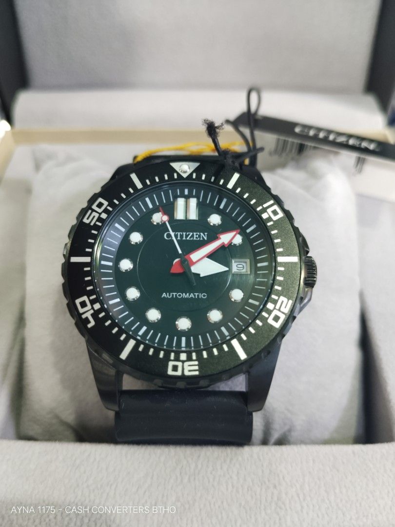 CITIZEN AUTOMATIC BLACK DIAL WATCH, Men's Fashion, Watches ...