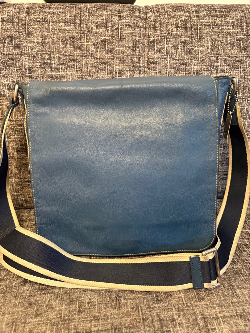 COACH HERITAGE LEATHER MAP BAG 13x13 inches (OG), Men's Fashion, Bags ...